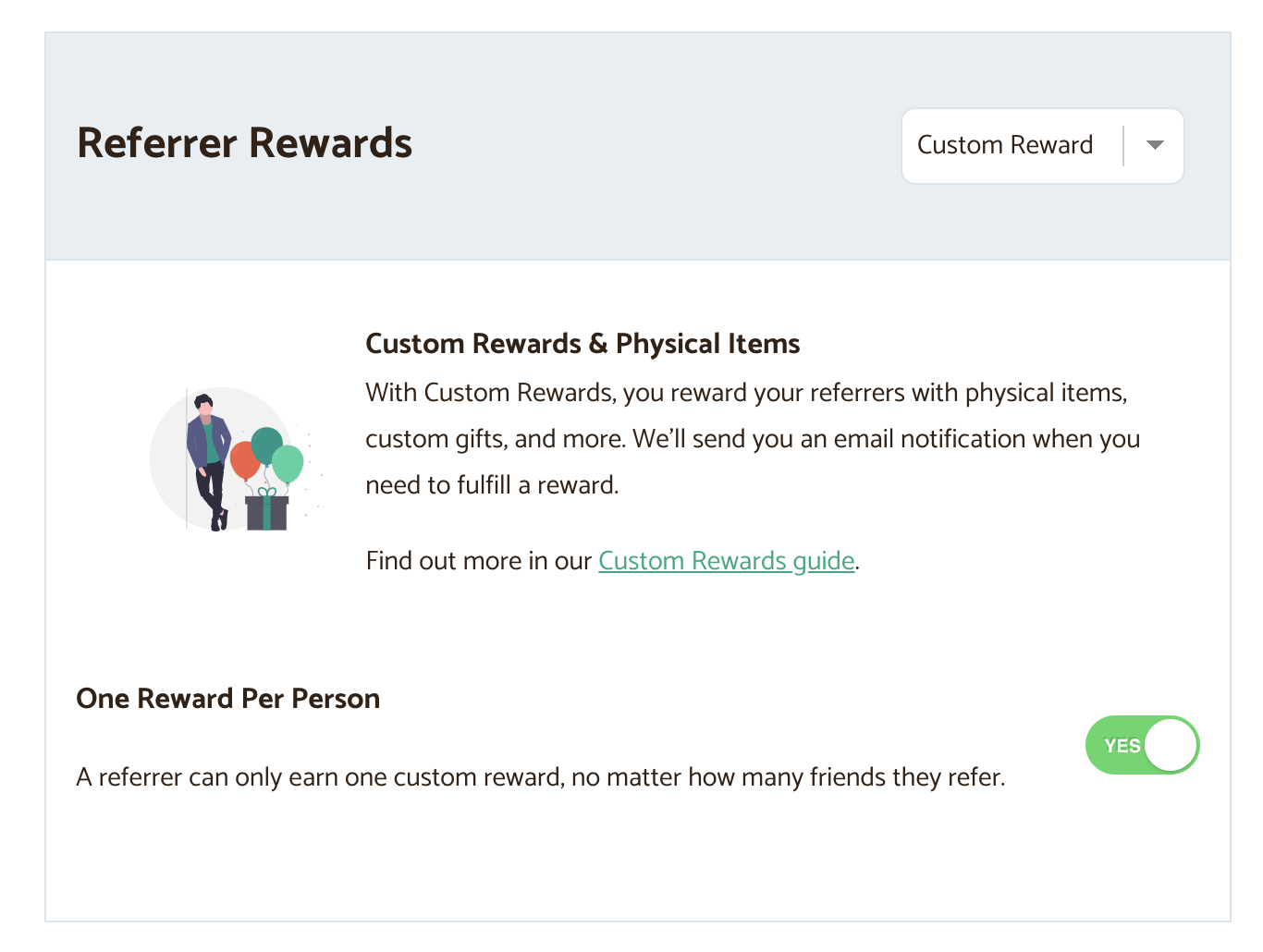 Custom Rewards – Peach’s Squarespace Referral Programs